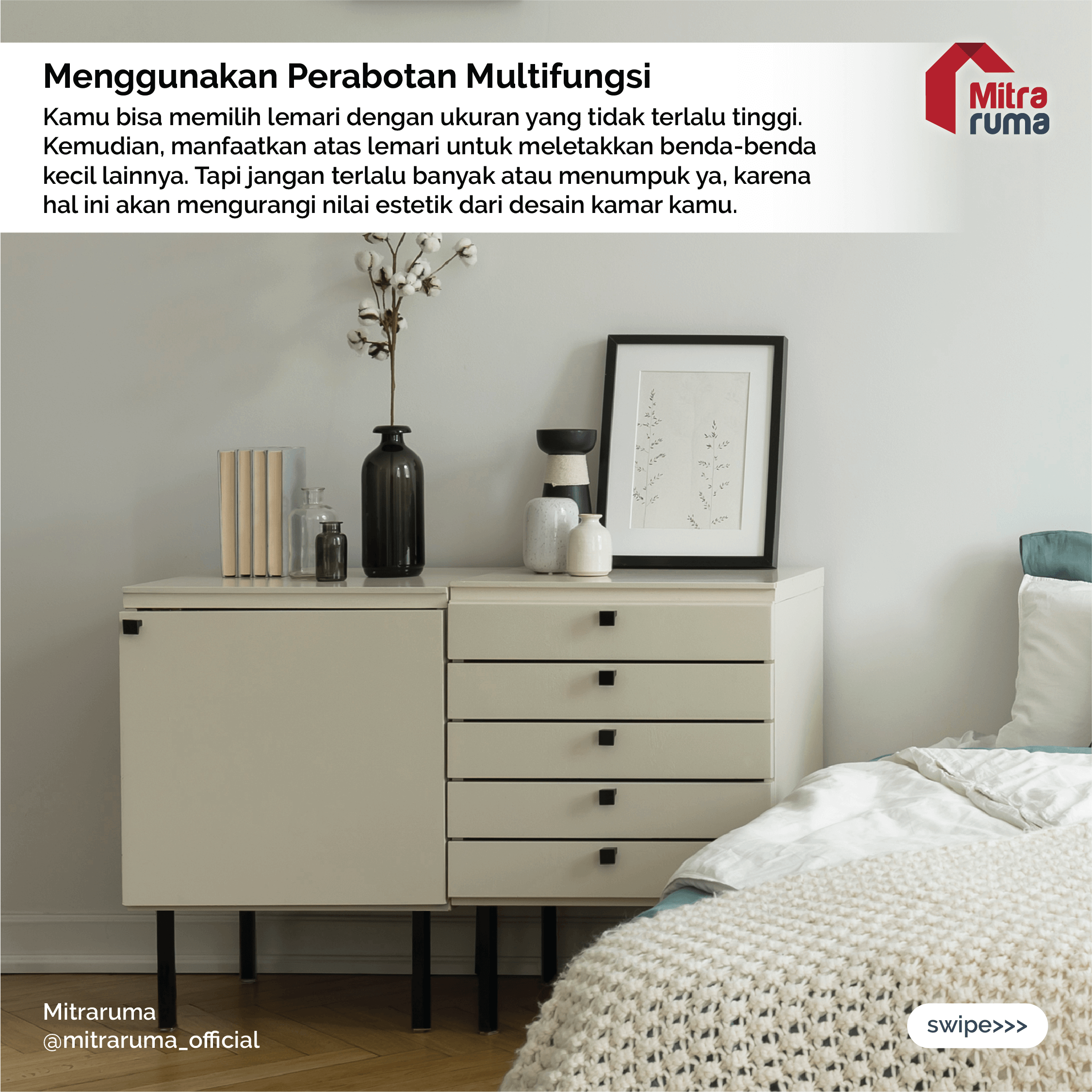 Inspirasi Desain Kamar Tidur untuk Small Space | Mitraruma
